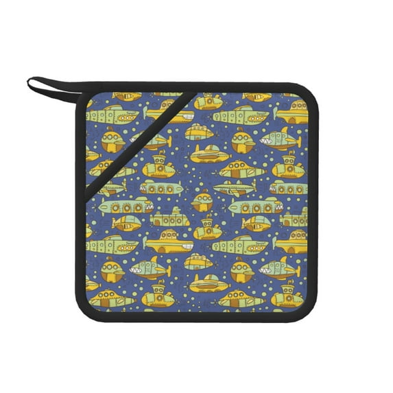 1 PCS Pot Holders for Kitchen - Cartoon Submarines Silicone Heat ...