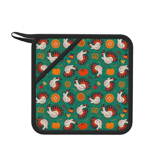 1 PCS Pot Holders for Kitchen - Cartoon Turkey Silicone Heat Resistant ...