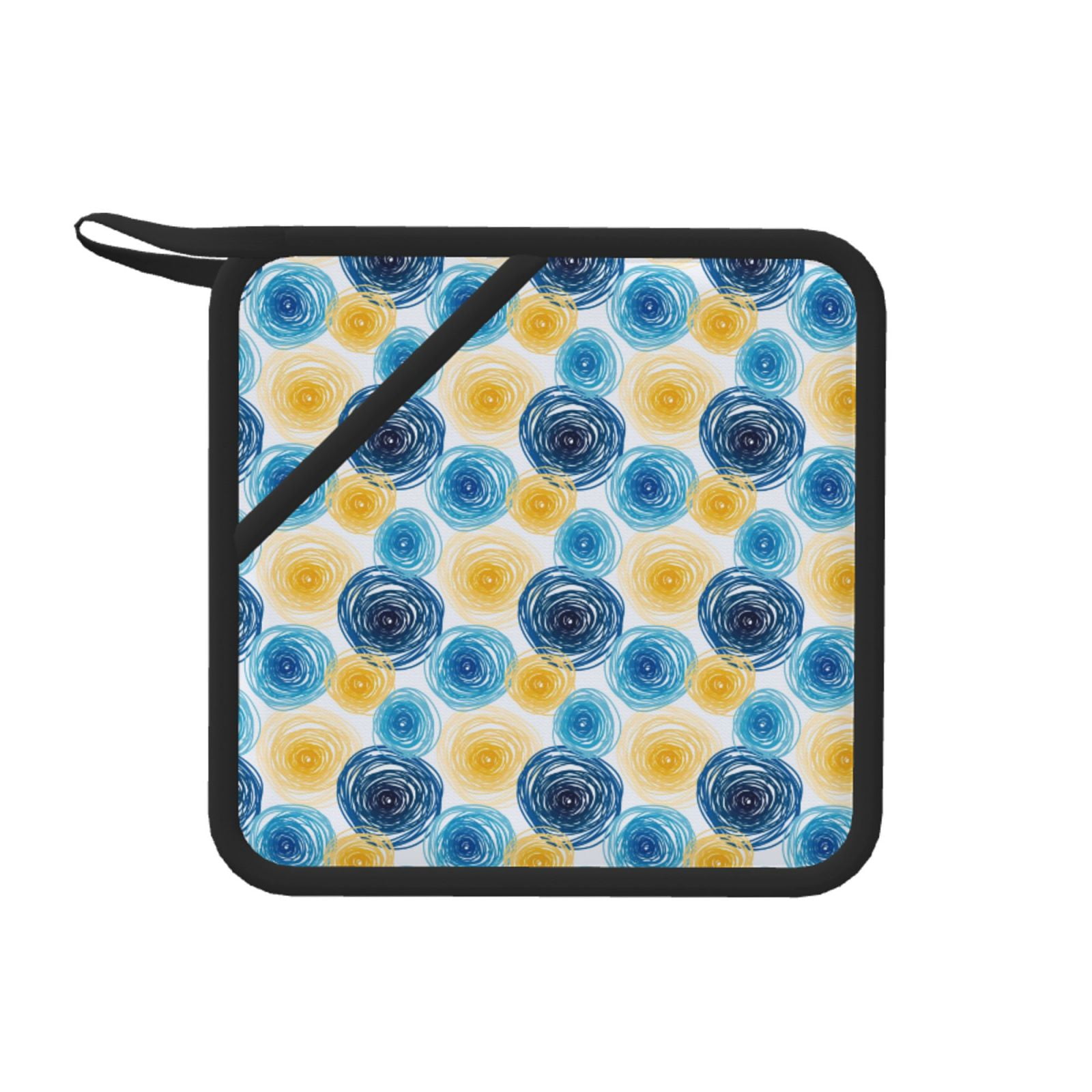 1 PCS Pot Holders for Kitchen - Circular print Silicone Heat Resistant ...