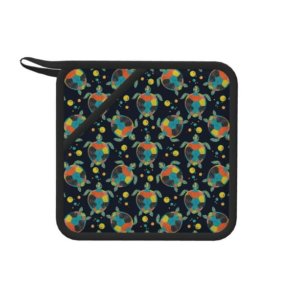 1 PCS Pot Holders for Kitchen - Colorful Turtles Heat Resistant Non ...