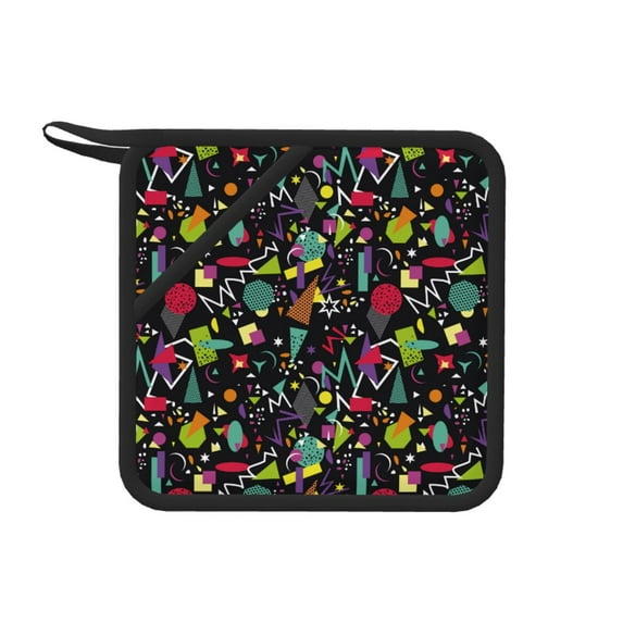 1 PCS Pot Holders for Kitchen - Colorful geometric figures Silicone ...