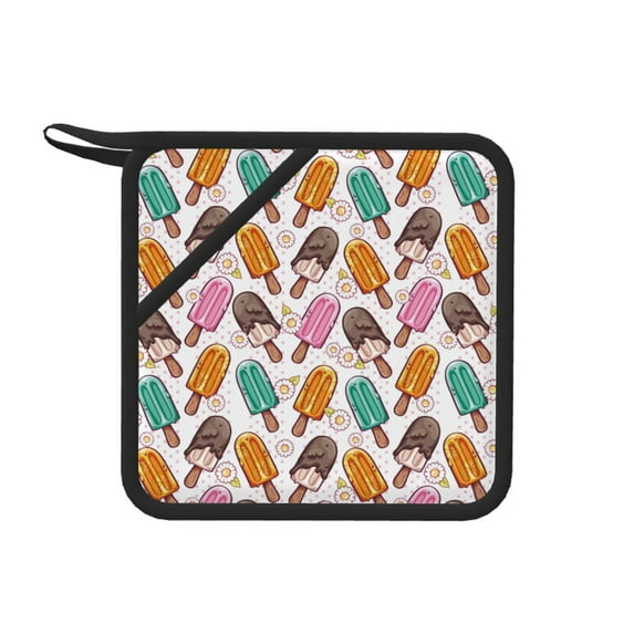 1 PCS Pot Holders for Kitchen - Cute Cartoon Popsicle Silicone Heat ...