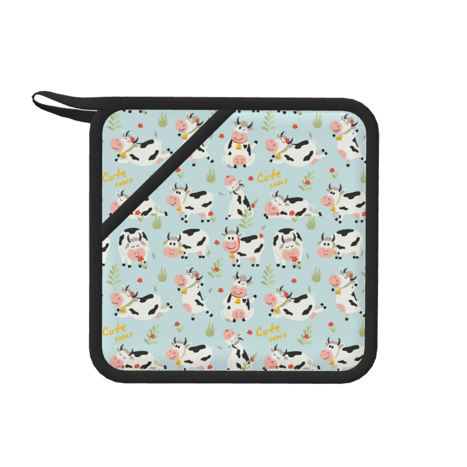 1 PCS Pot Holders for Kitchen - Cute Cows Heat Resistant Silicone Pot ...