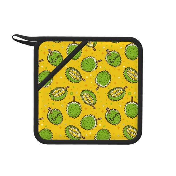 1 PCS Pot Holders for Kitchen - Cute Durian Starry Sky Yellow Silicone ...