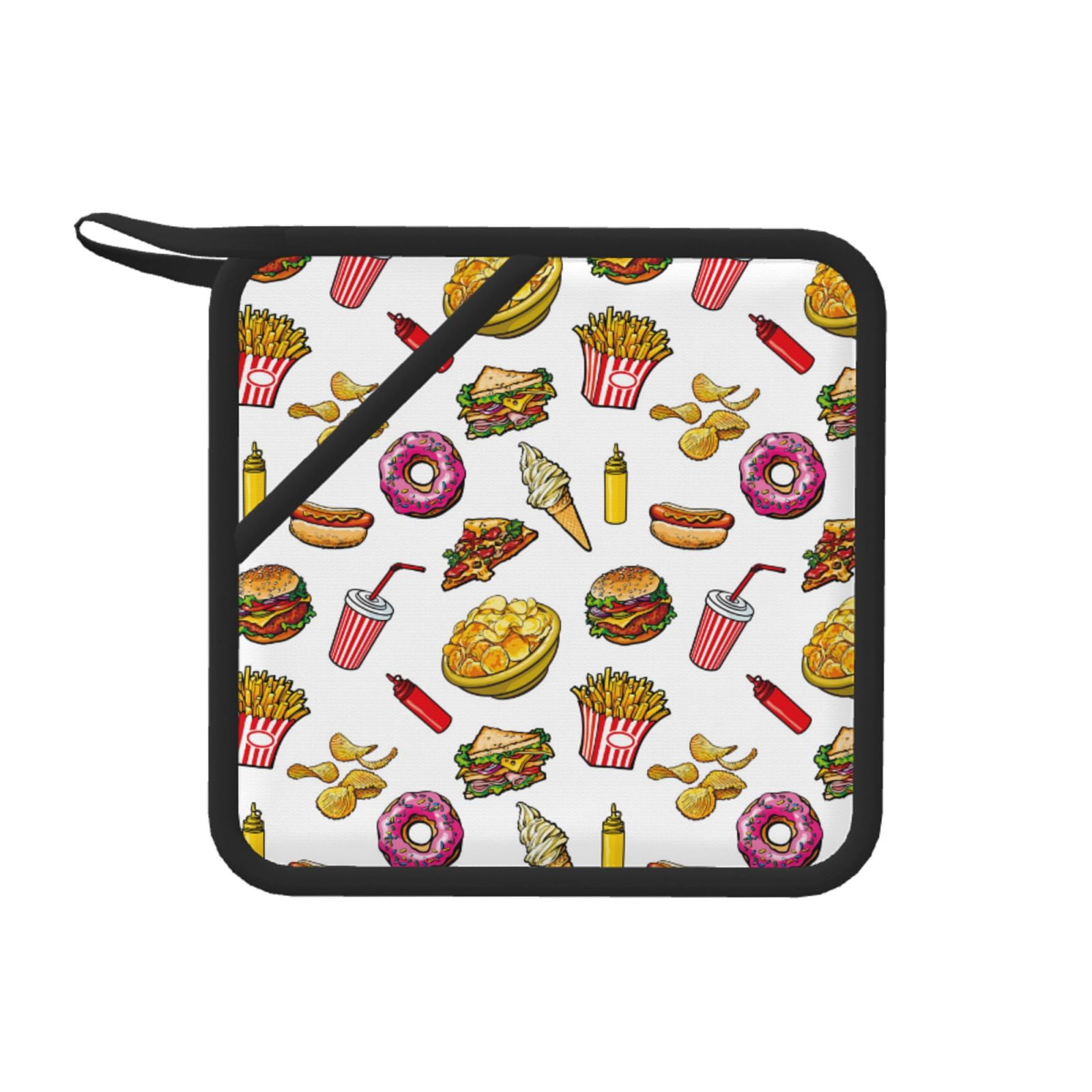1 PCS Pot Holders for Kitchen - Cute Food Ketchup Potato Chips Heat ...