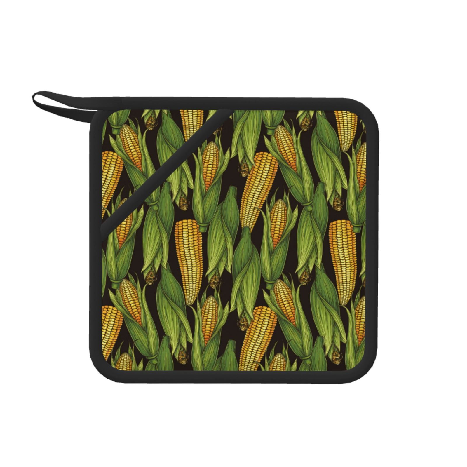 1 PCS Pot Holders for Kitchen - Cute Gold Corn Black Heat Resistant ...