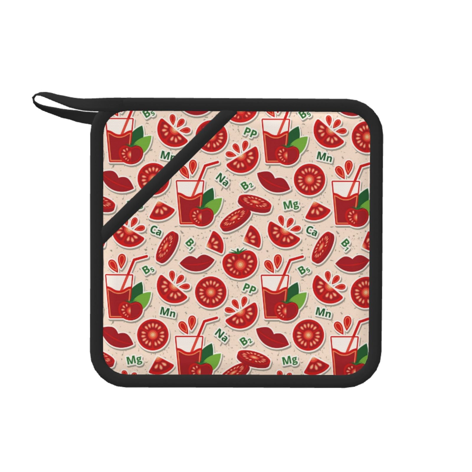 1 PCS Pot Holders for Kitchen - Cute Lips Tomato Juice Heat Resistant ...
