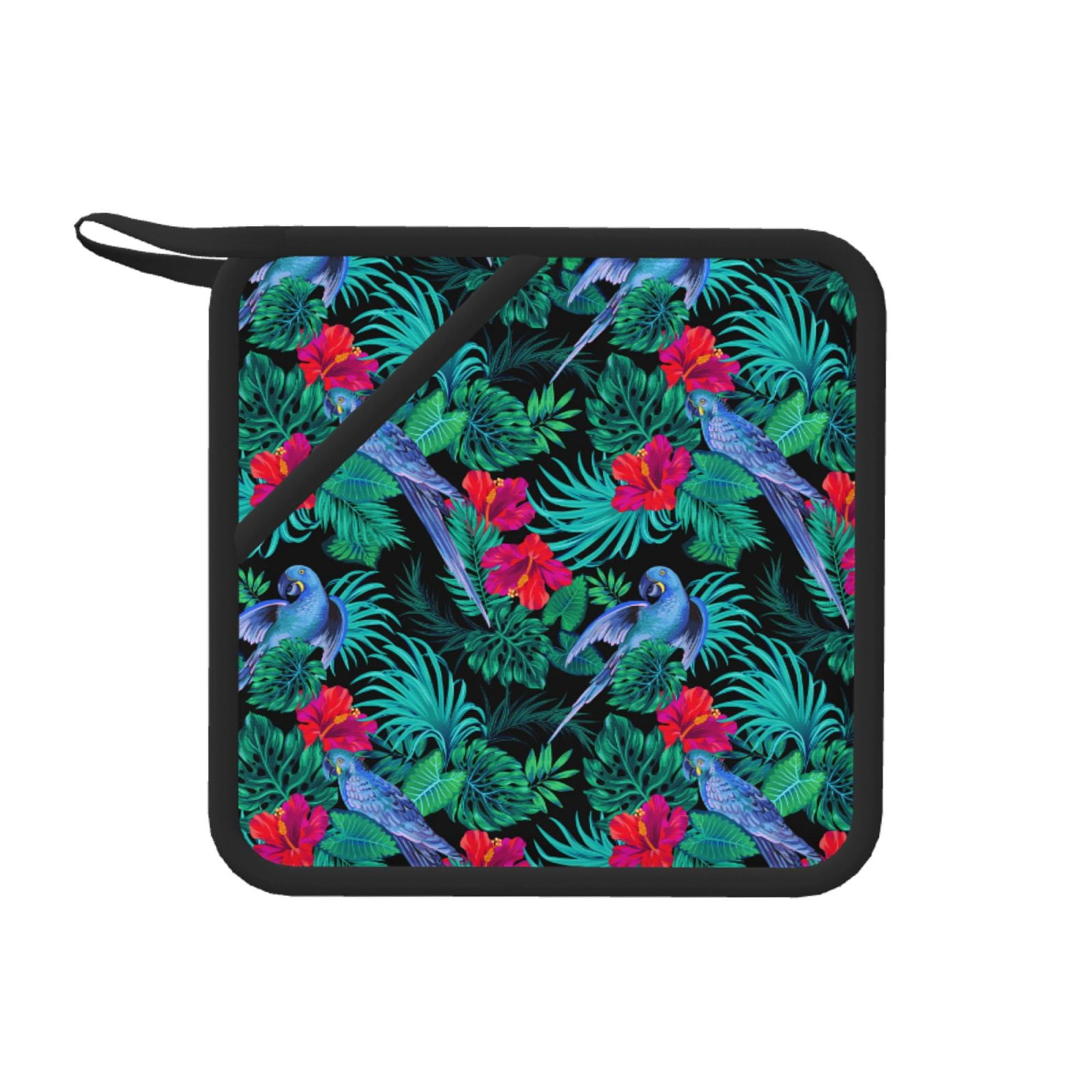 1 PCS Pot Holders for Kitchen - Cute Parrot Palm Leaf Plant Silicone ...