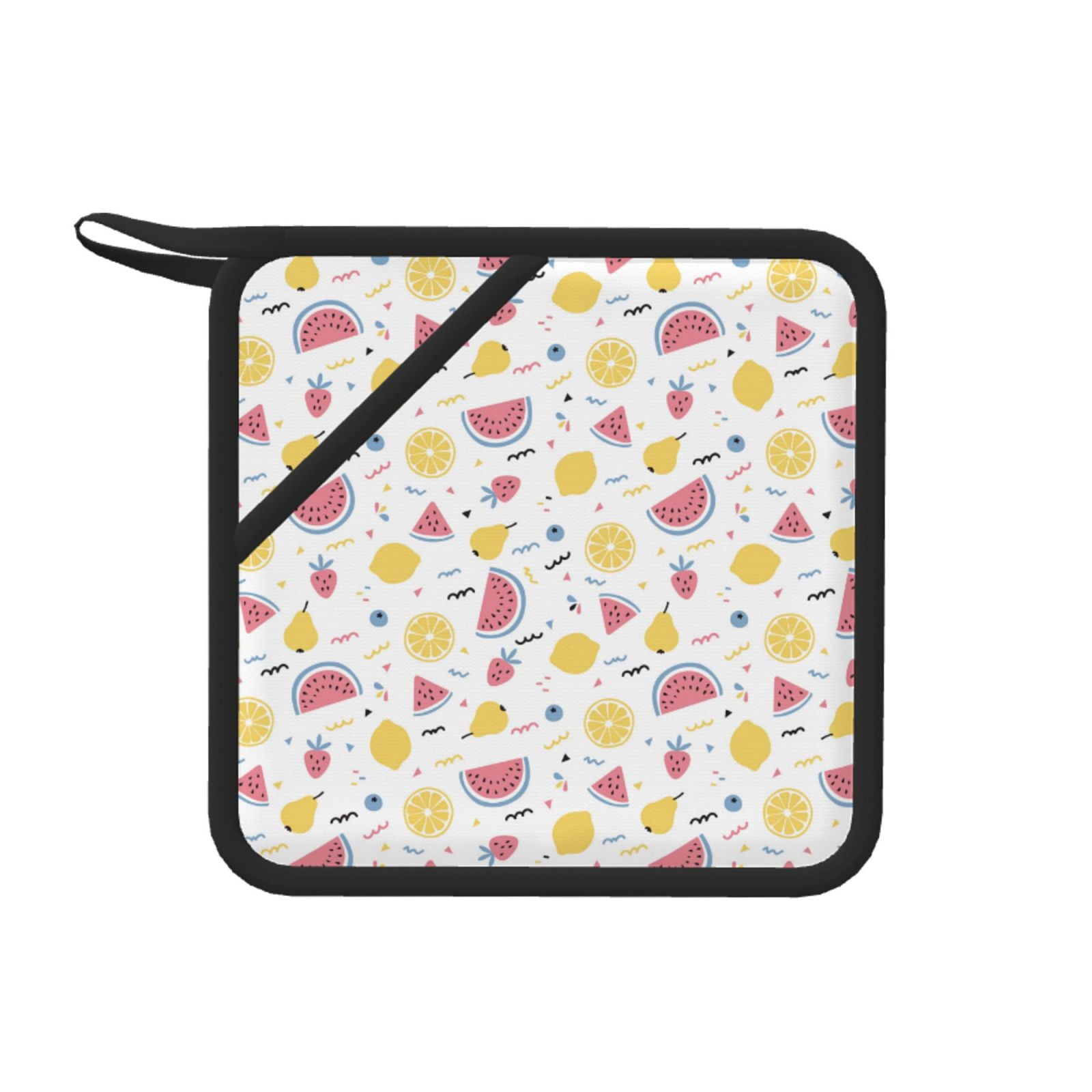 1 PCS Pot Holders for Kitchen - Cute Watermelon Bear Lemon Heat Resistant Silicone Pot Holders ...