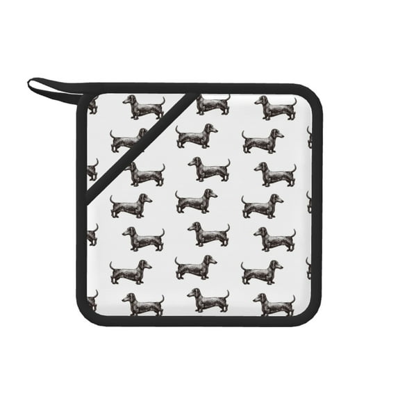 1 PCS Pot Holders for Kitchen - Dachshund Dog Puppy Retro Silicone Heat ...