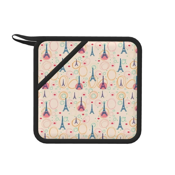 1 PCS Pot Holders for Kitchen - Eiffel Tower Peppy Silicone Heat ...