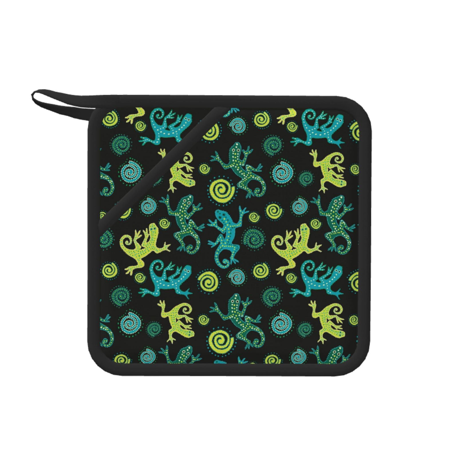 1 PCS Pot Holders for Kitchen - Exotic Abstract Cute Gecko Lizard Heat ...