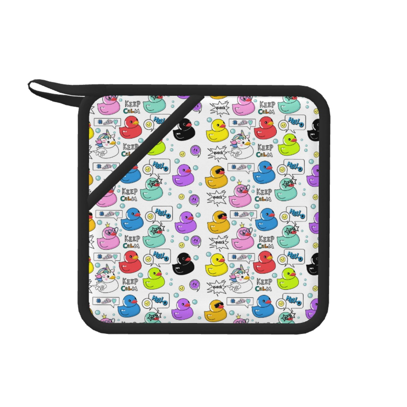 1 PCS Pot Holders for Kitchen - Funny Colorful Cute Duck Silicone Heat ...