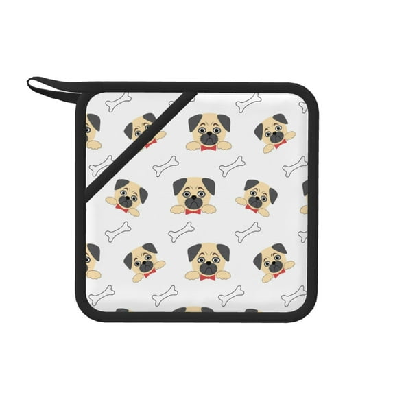 1 PCS Pot Holders for Kitchen - Funny French Bulldog Bones Silicone ...