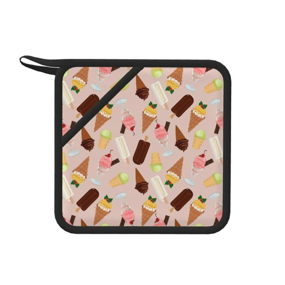 1 PCS Pot Holders for Kitchen - Ice Cream Cone Print Silicone Heat ...