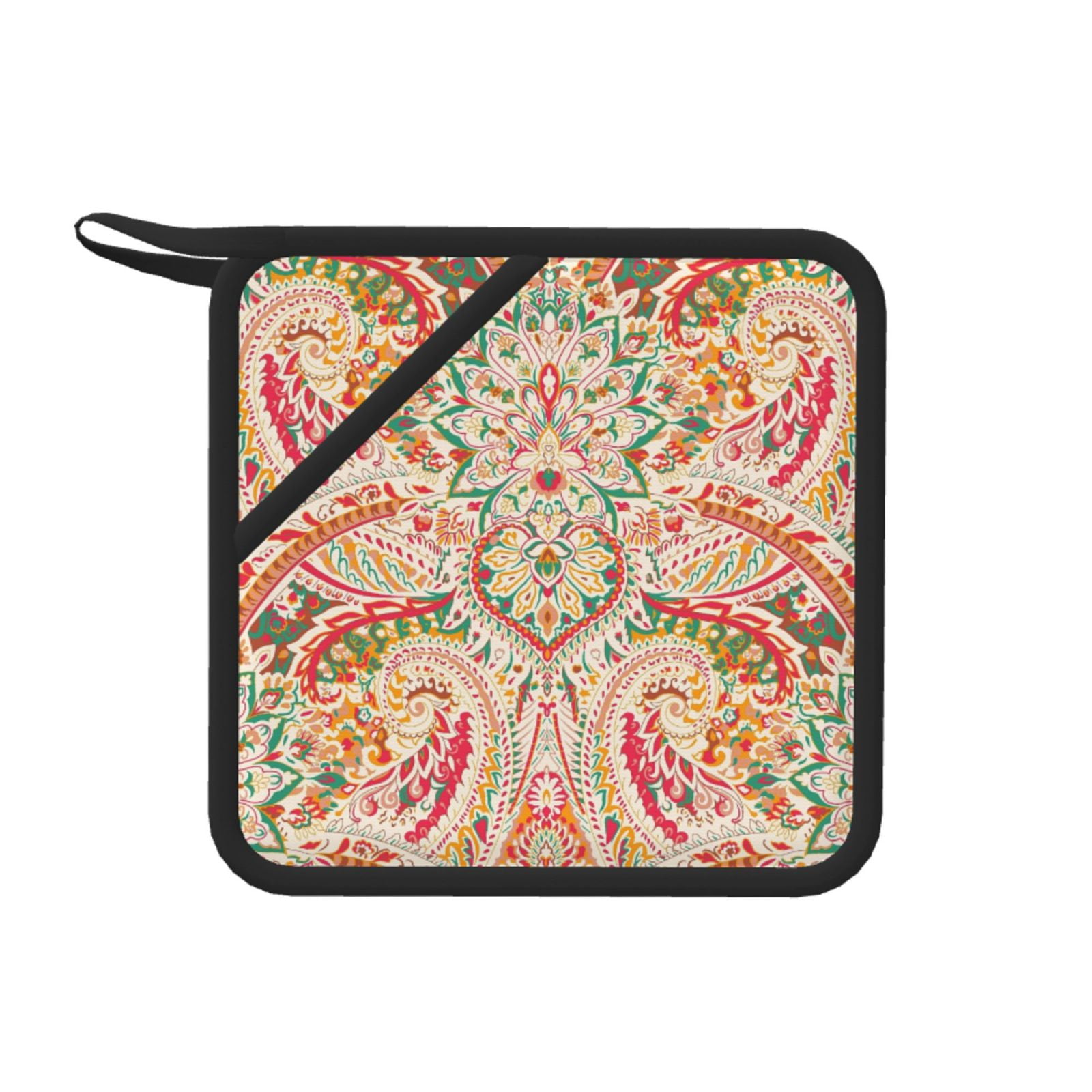 1 PCS Pot Holders for Kitchen - Indian Paisley 1 Heat Resistant Non ...