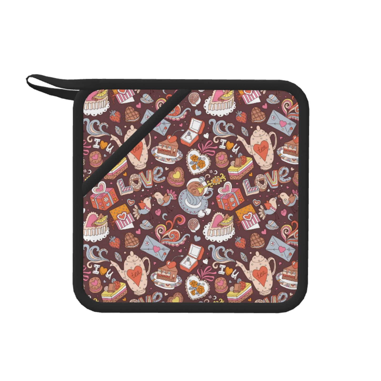 1 PCS Pot Holders for Kitchen - Love Heart Silicone Heat Resistant Pot ...