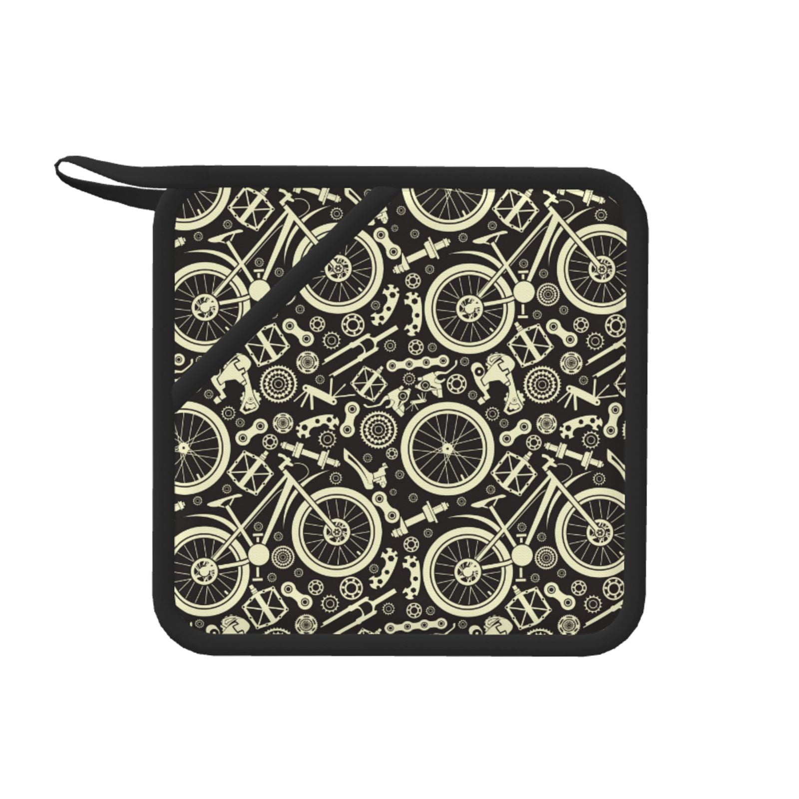 1 PCS Pot Holders for Kitchen - Mechanical Bike Pattern Silicone Heat ...