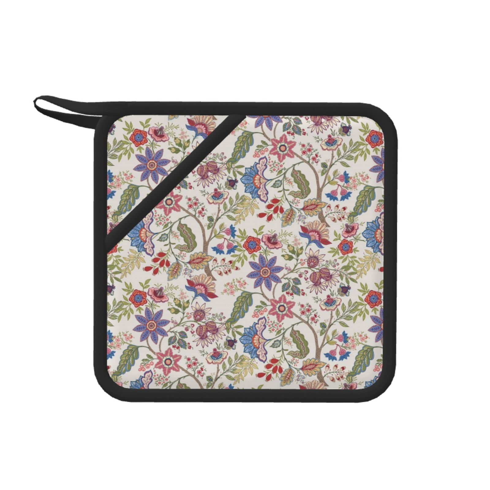 1 PCS Pot Holders for Kitchen - Paisley Flowers Silicone Heat Resistant ...