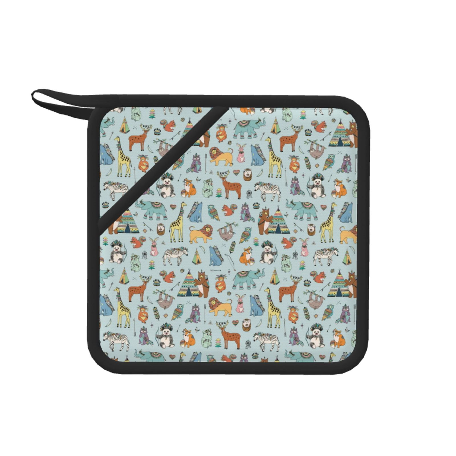 1 PCS Pot Holders for Kitchen - Tribal Animals Heat Resistant Silicone ...
