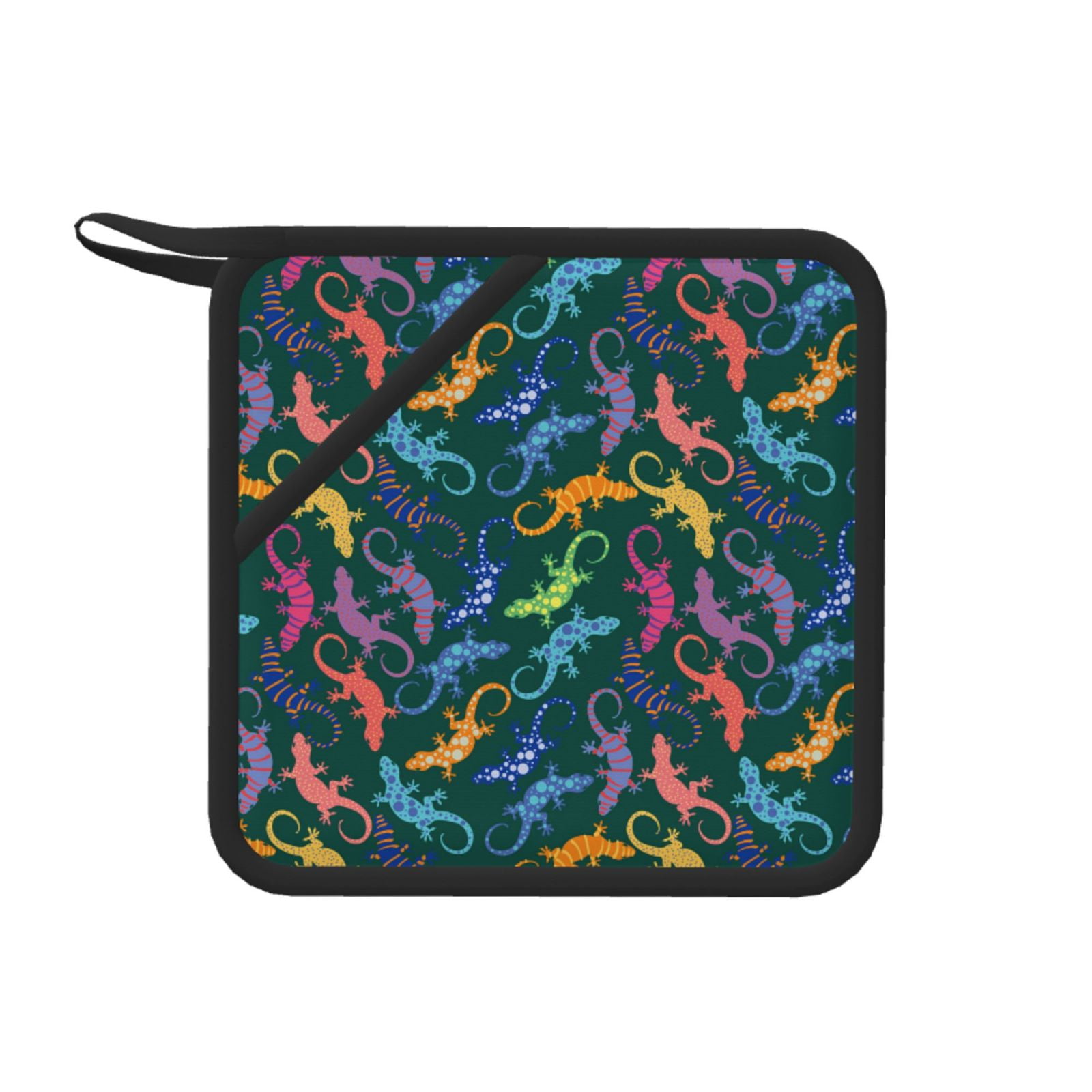1 PCS Pot Holders for Kitchen - Tropical Lizard Gecko Colorful Heat ...