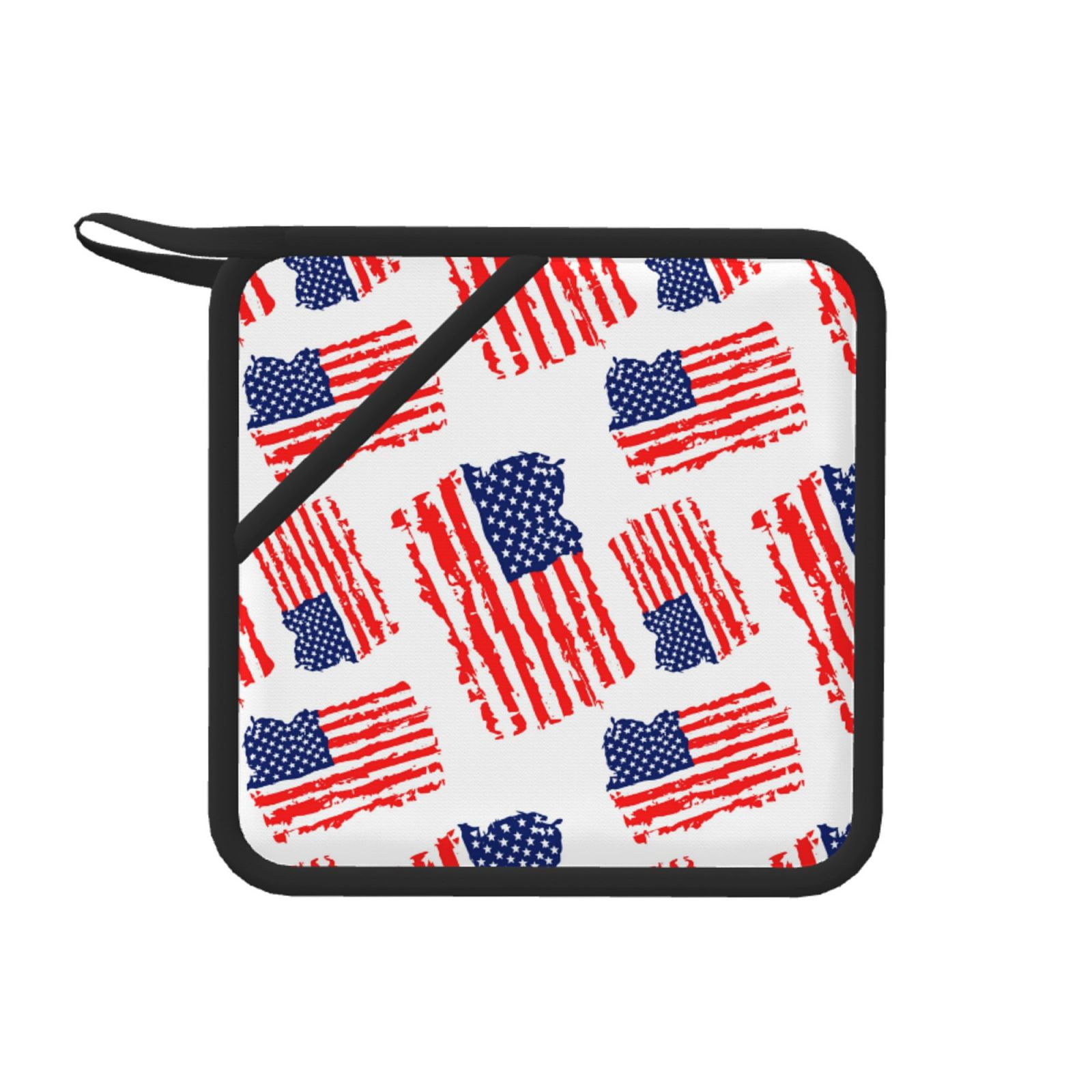 1 PCS Pot Holders for Kitchen - USA Flag Print cool Heat Resistant ...