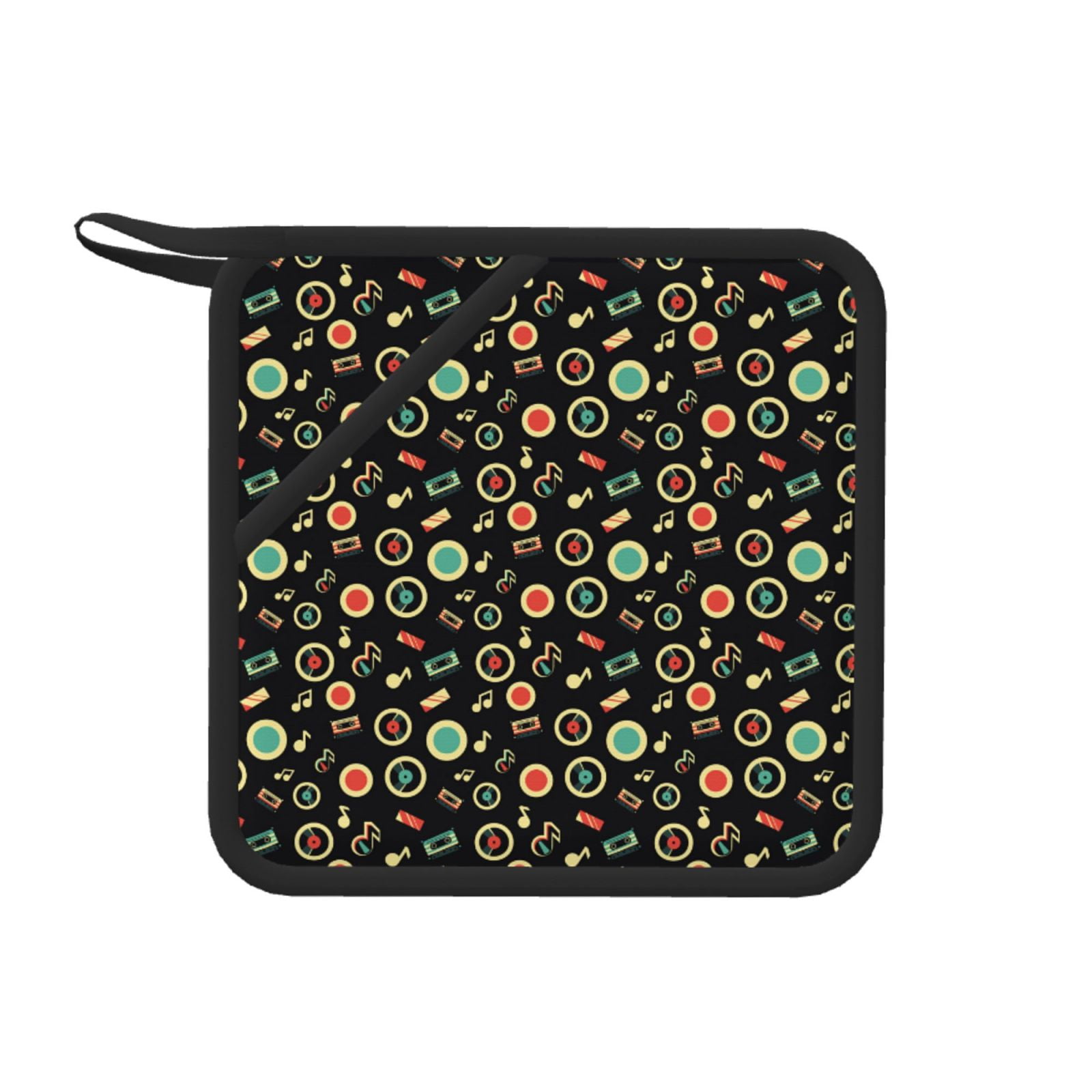 1 PCS Pot Holders for Kitchen - Vector Retro Music Heat Resistant ...