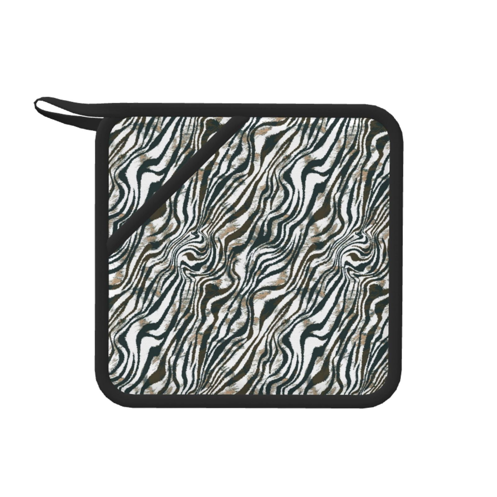 1 PCS Pot Holders for Kitchen - Zebra print black white Silicone Heat ...