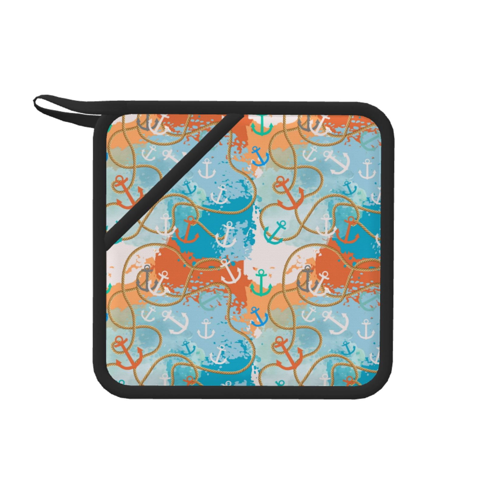 1 PCS Pot Holders for Kitchen - anchors Wavy lines ropes cool Silicone ...