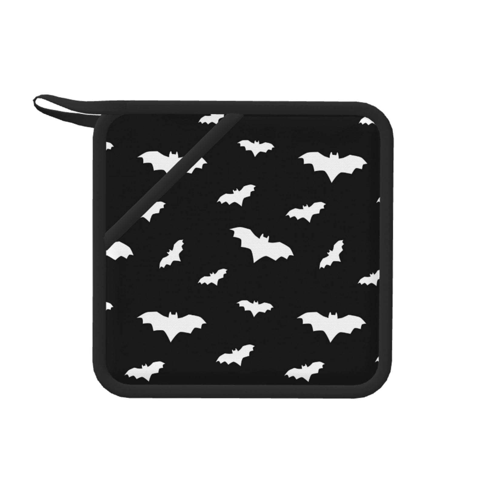1 PCS Pot Holders for Kitchen bat cool black Halloween Heat Resistant ...