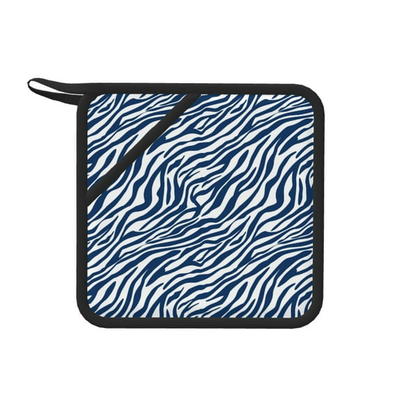 1 PCS Pot Holders for Kitchen - blue white Zebra print Silicone Heat ...
