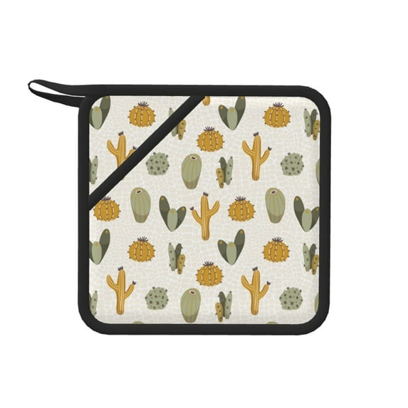 1 PCS Pot Holders for Kitchen - cartoon Cactus Pattern Silicone Heat ...