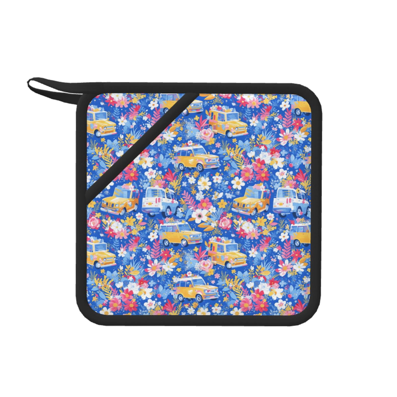 1 PCS Pot Holders for Kitchen colorful flower SUV car Heat Resistant ...