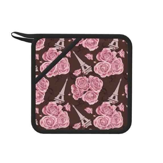 1 PCS Pot Holders for Kitchen - pink flower Tower Silicone Heat ...