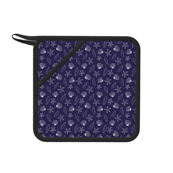 1 PCS Pot Holders for Kitchen - seashells starfish Heat Resistant ...