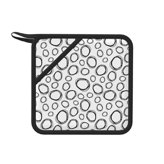 1 PCS Pot Holders for Kitchen - sketch Abstract circles shape Silicone ...