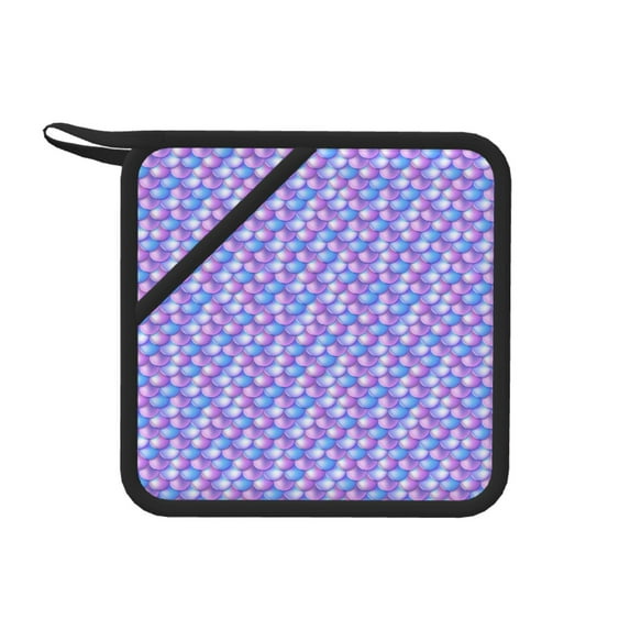 1 PCS Pot Holders for Kitchen - violet purple Fish scale Heat Resistant ...