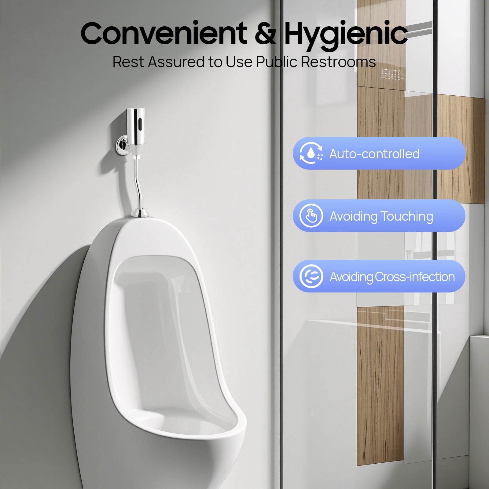 1 PCS Silver Urine Sensor, Urinal Flush Valve, Automatic Sensor Urinal ...