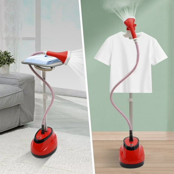 1 PCS Standing Steamer, Red Professional Cloth Steamer with Ironing ...