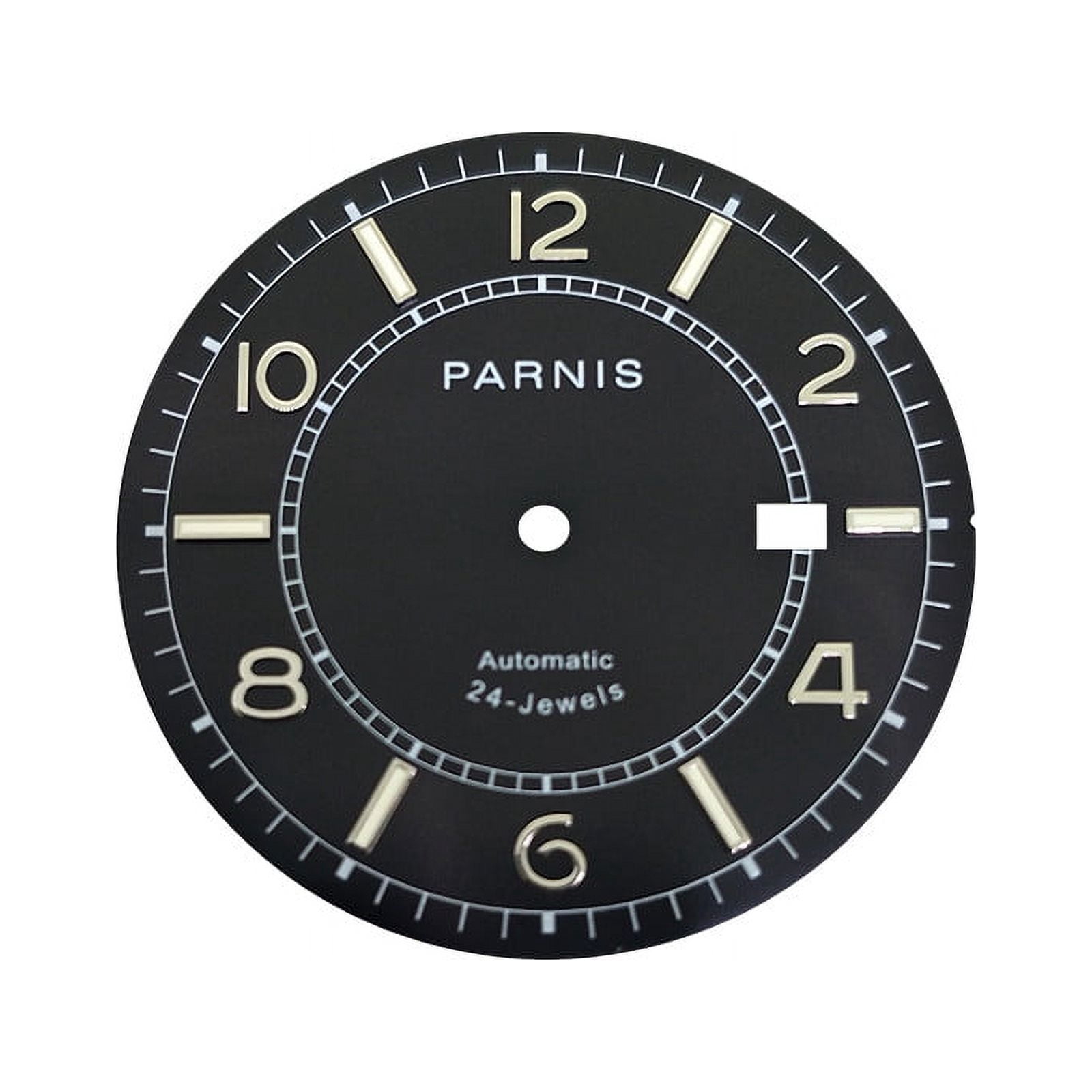 1 PCS Steel Watch Dial With Green Luminous 36.5MM for NH35 Movement ...