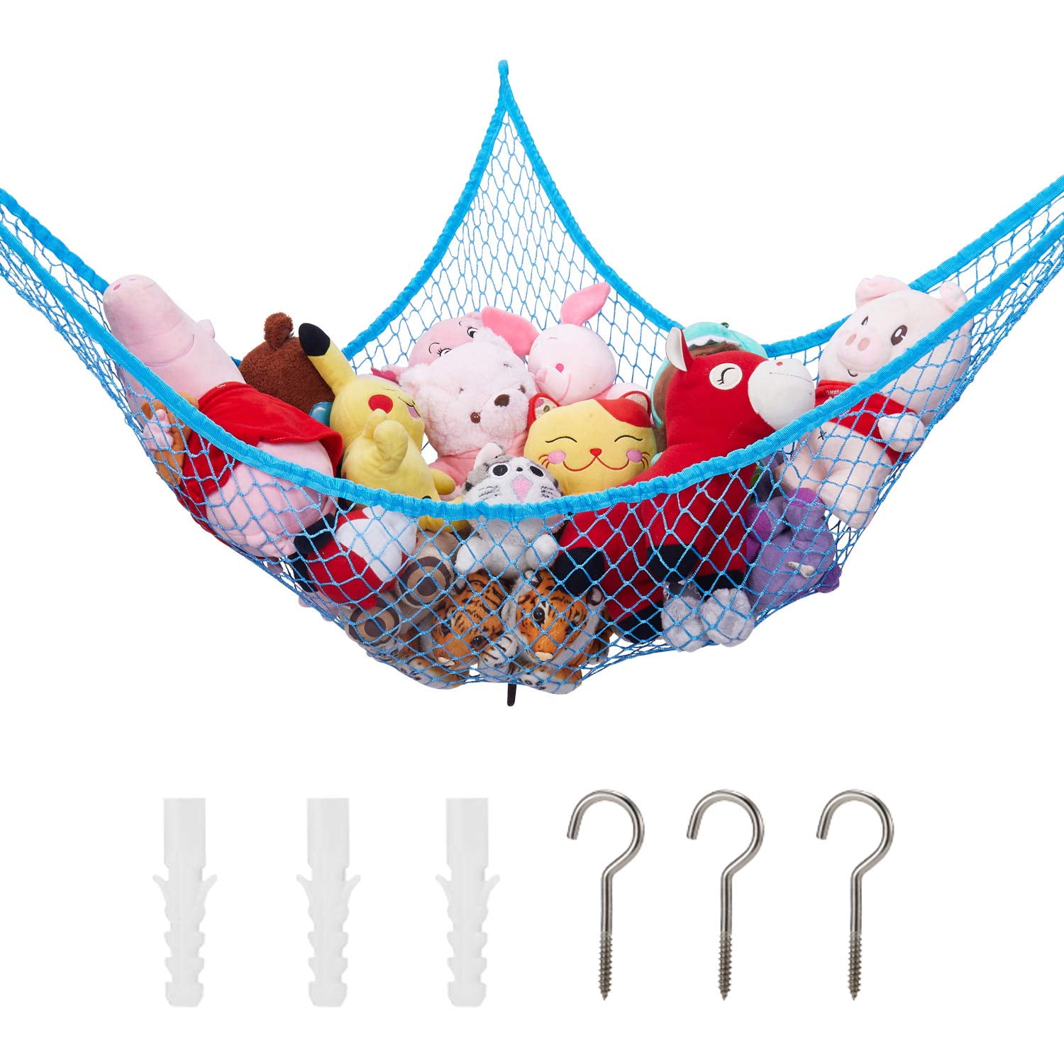 1 PCS Stuffed Triangle Animal Hammock, Stuffed Toys Hammock Toy Storage ...