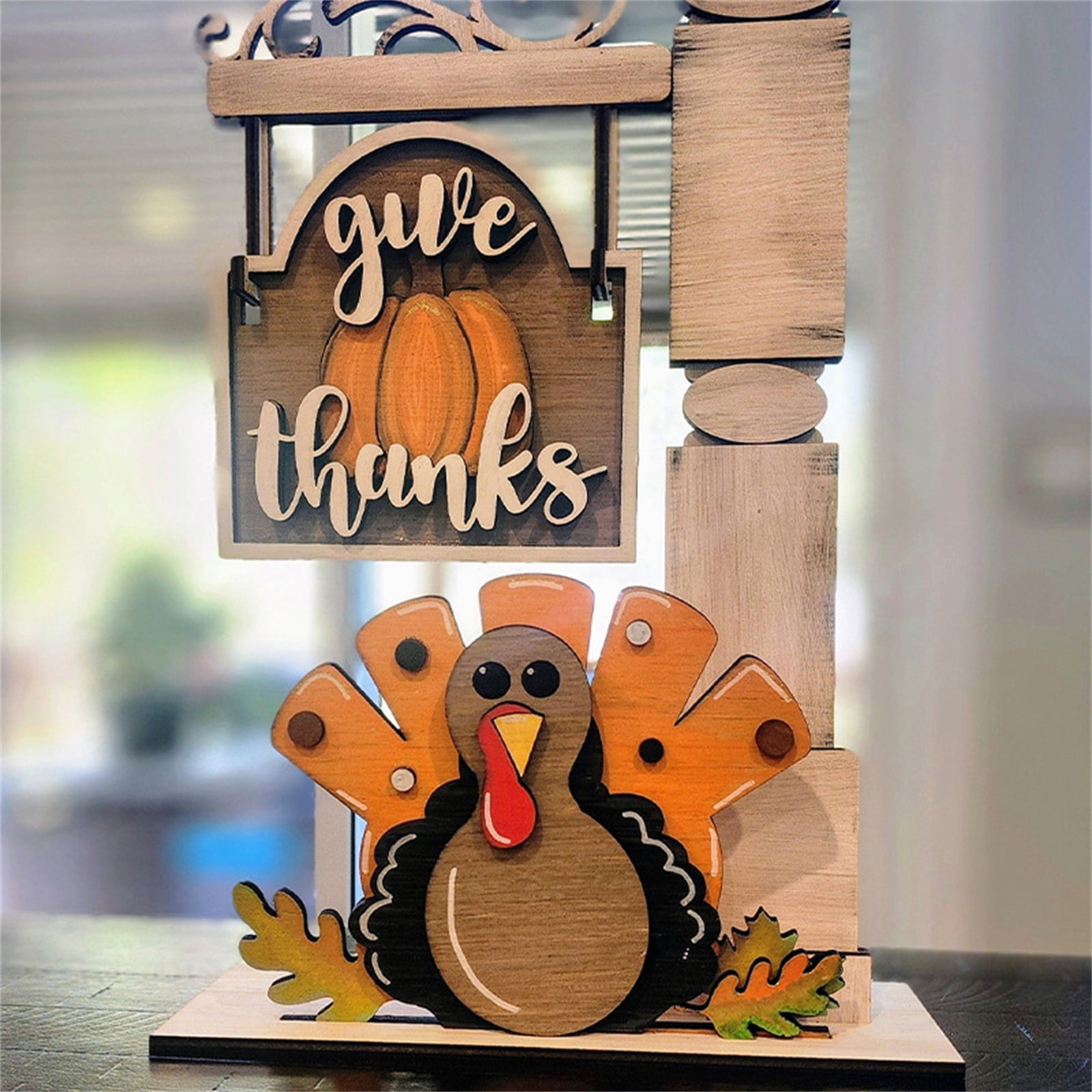 1 PCS Thanksgiving Turkey Tabletop Centerpiece Decor, Resin Turkey ...