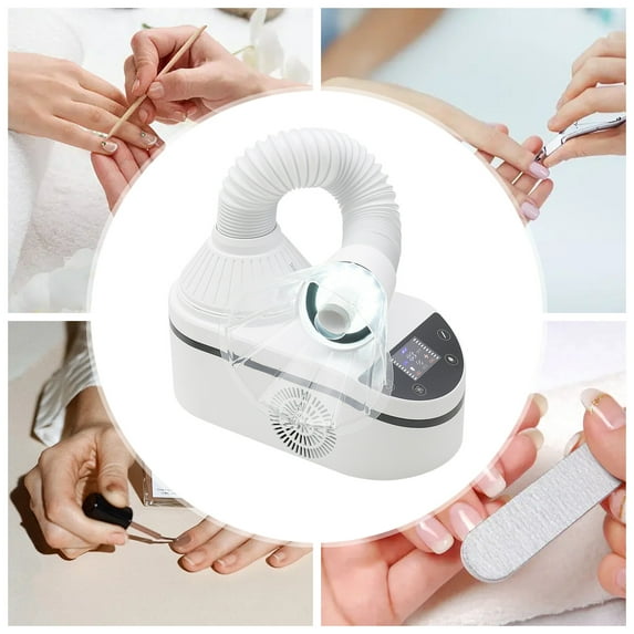 1 PCS White Nail Dust Collecting Machine, Tabletop Nail Dust Cleaning ...