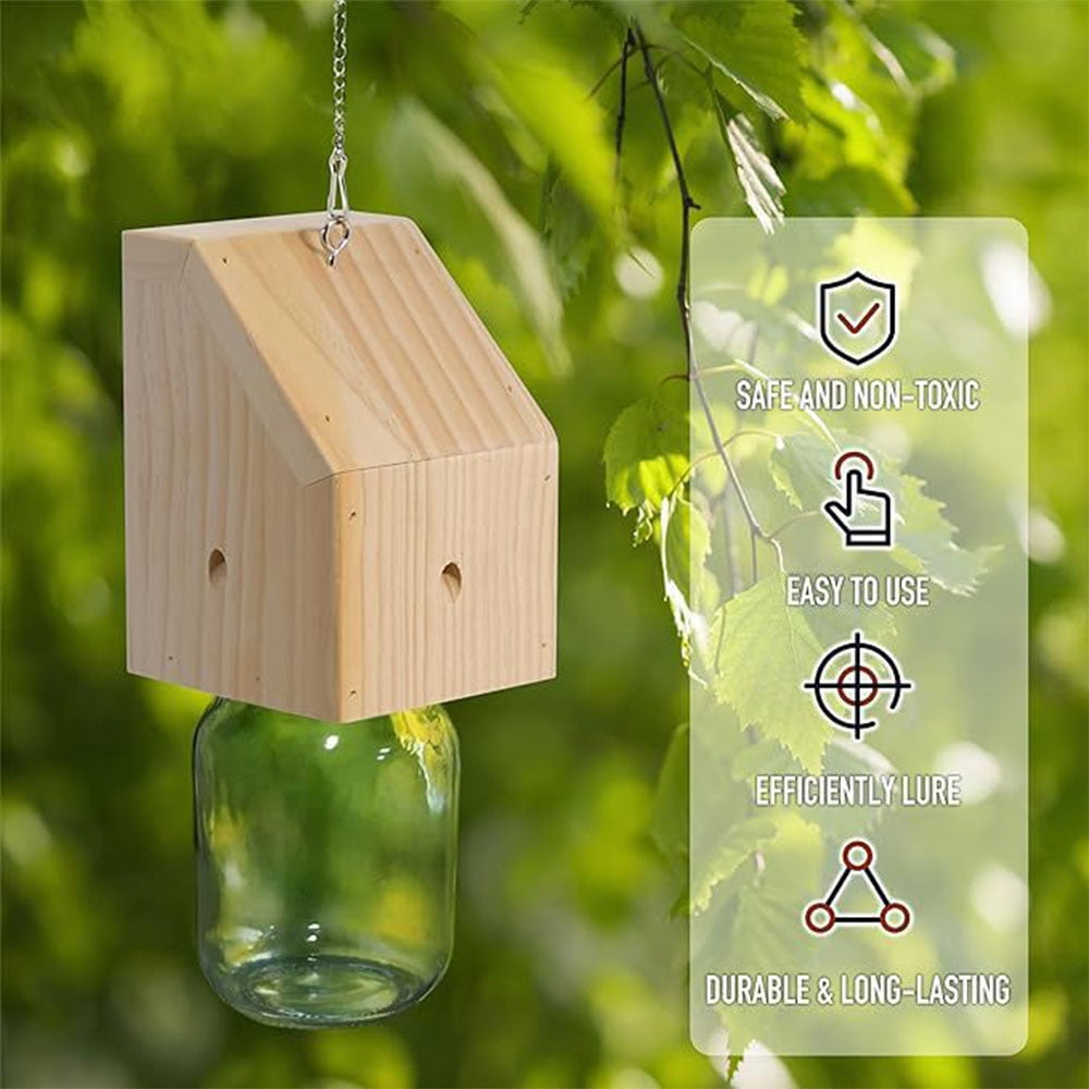 1 PCS Wood Carpenter Bee Trap for Outside - Best Bee Trap - Nature ...