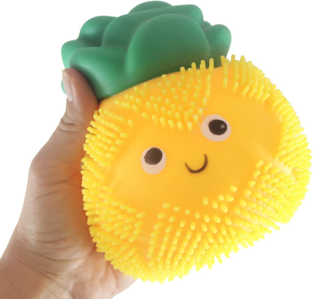 1 PINEAPPLE Puffer Fruit Air- Filled Squeeze Stress Balls with Faces - Sensory, Stress, Fidget ...