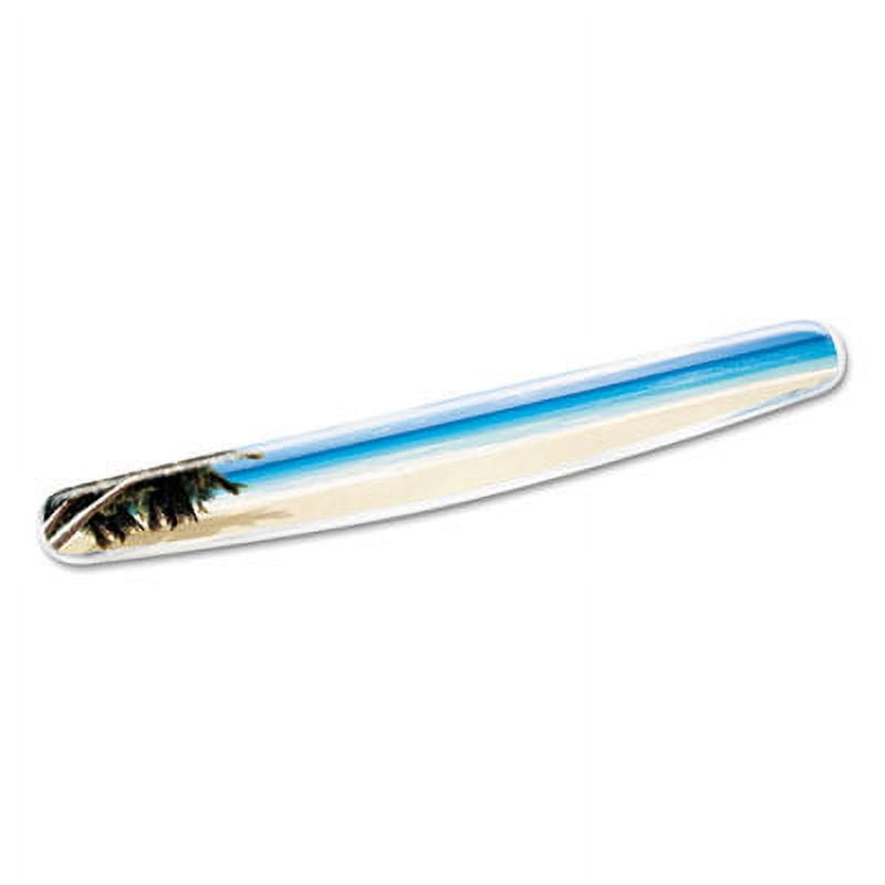 1 PK,3M Fun Design Clear Gel Keyboard Wrist Rest, 18 x 2.75, Beach ...
