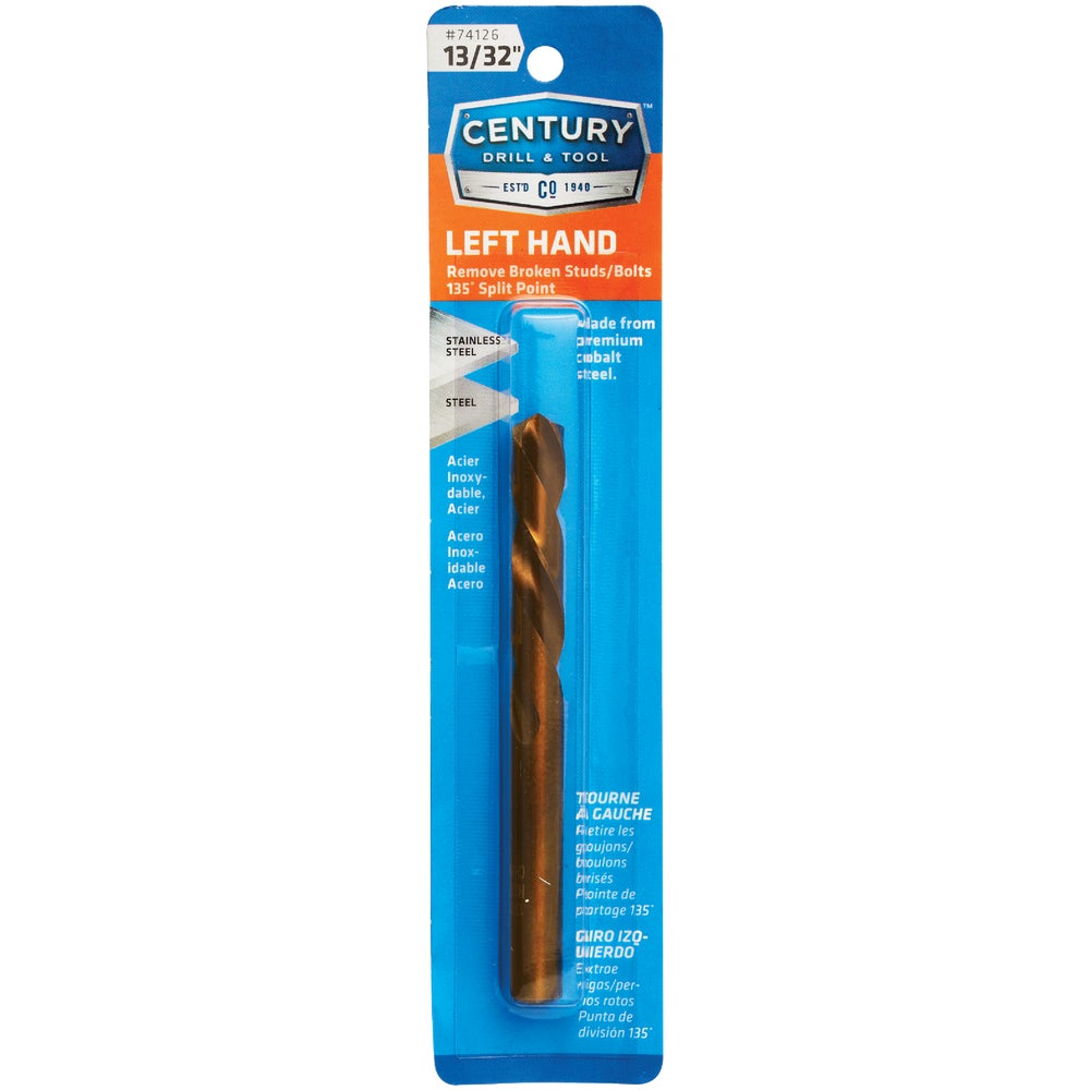 1 Pc Century Drill & Tool 13/32 In. Cobalt Steel Left Hand Drill Bit ...