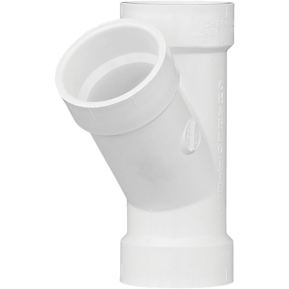 1 Pc Charlotte Pipe 1-1/2 In. Schedule 40 Dwv Hub Pvc Wye - Walmart.com