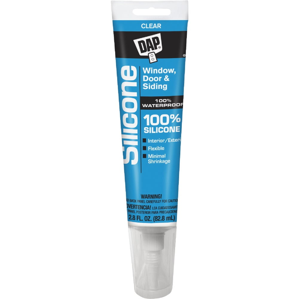 1 PK, DAP 753-Dap 2.8 Oz. Window, Door & Siding Silicone Sealant, Clear ...