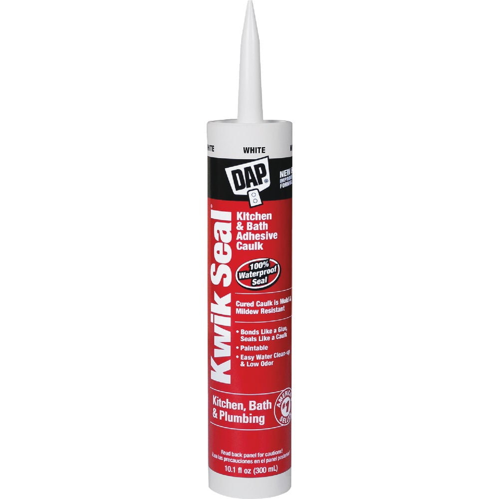 1 PK, Dap 18032-Dap Kwik Seal 10.1 Oz. White Kitchen & Bath Adhesive ...